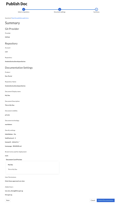 Documentation Portal Publisher Guide