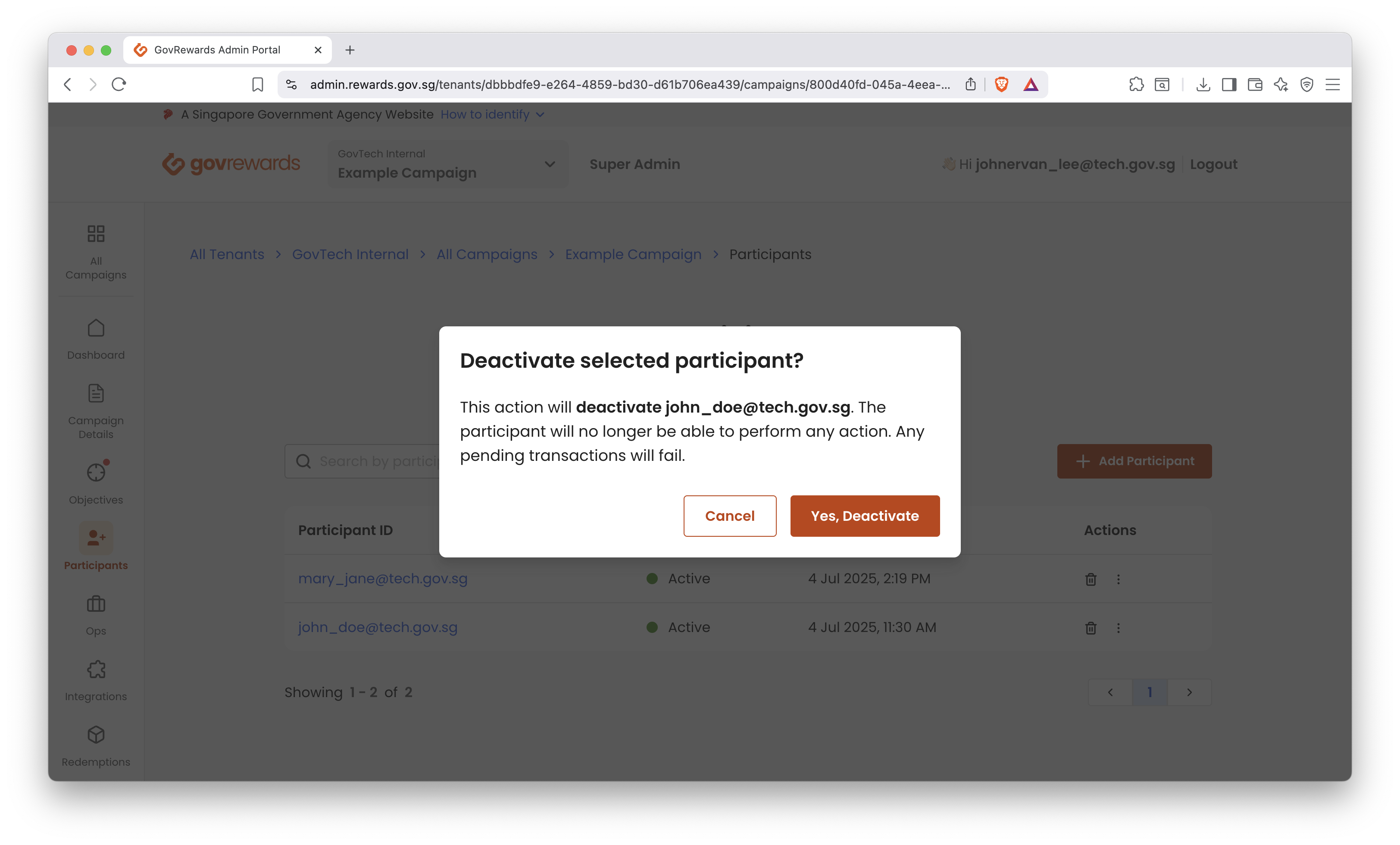 GovRewards User Guide