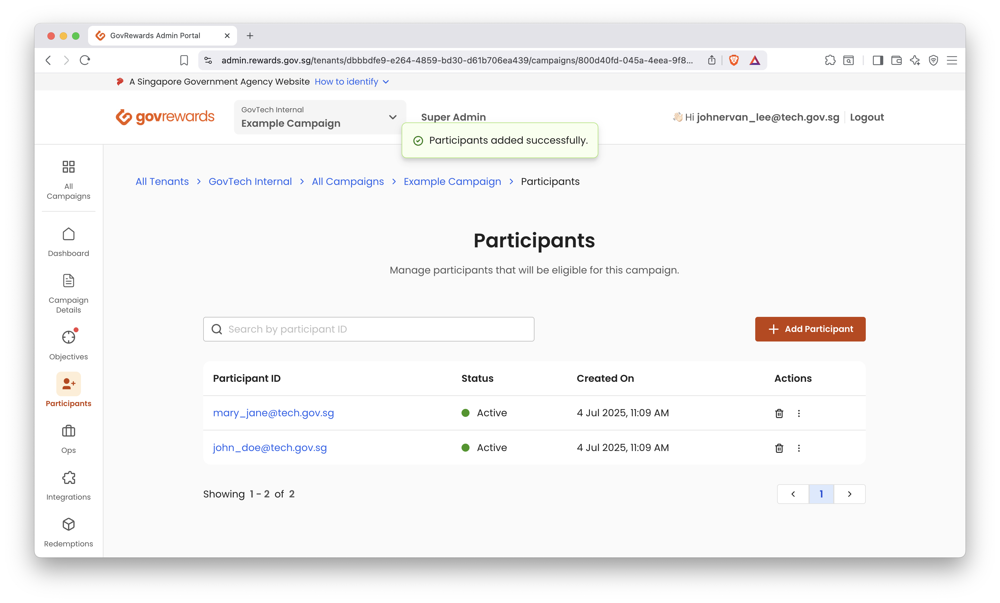 GovRewards User Guide