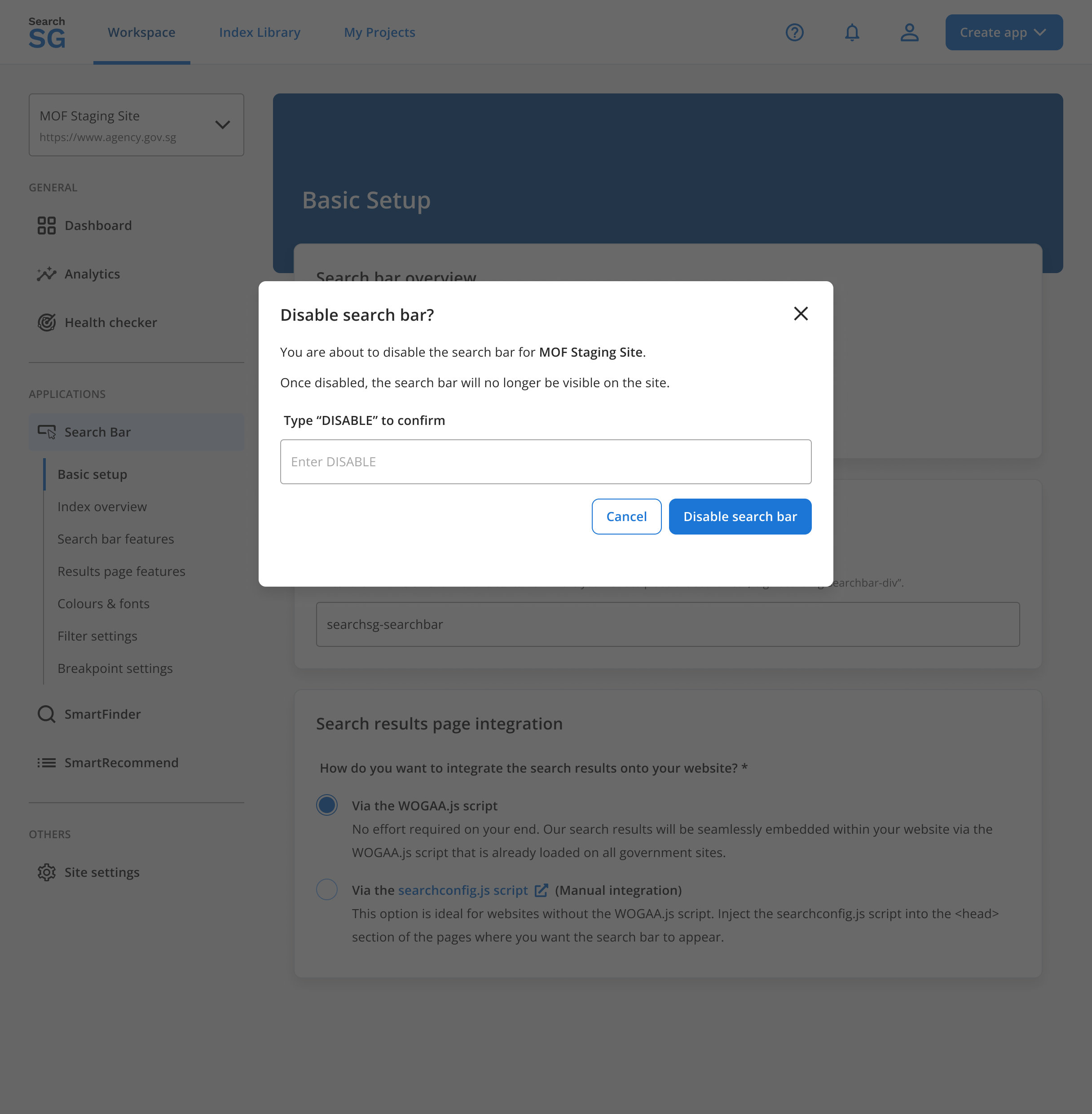 SearchSG Admin Portal User Guide