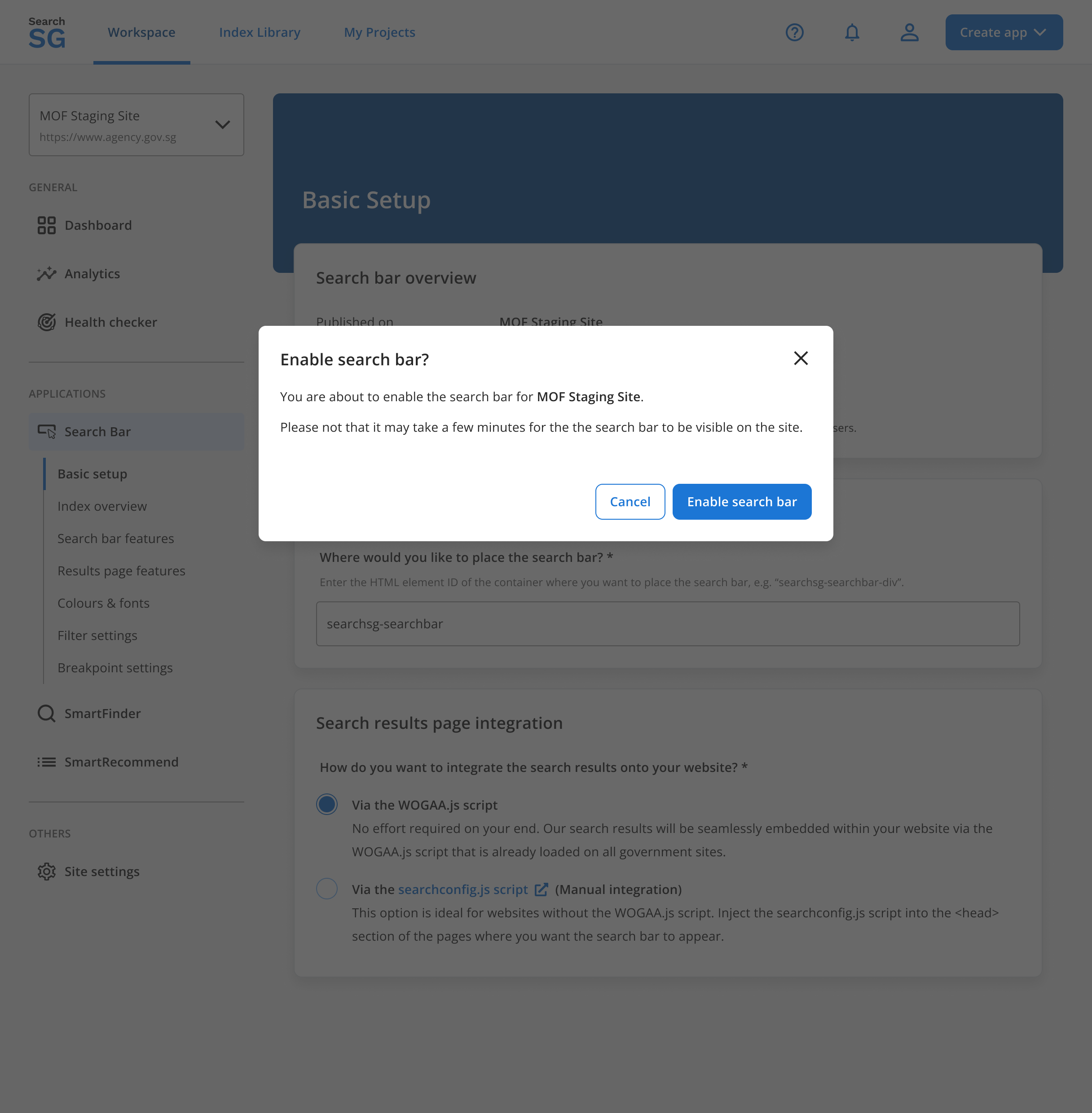 SearchSG Admin Portal User Guide