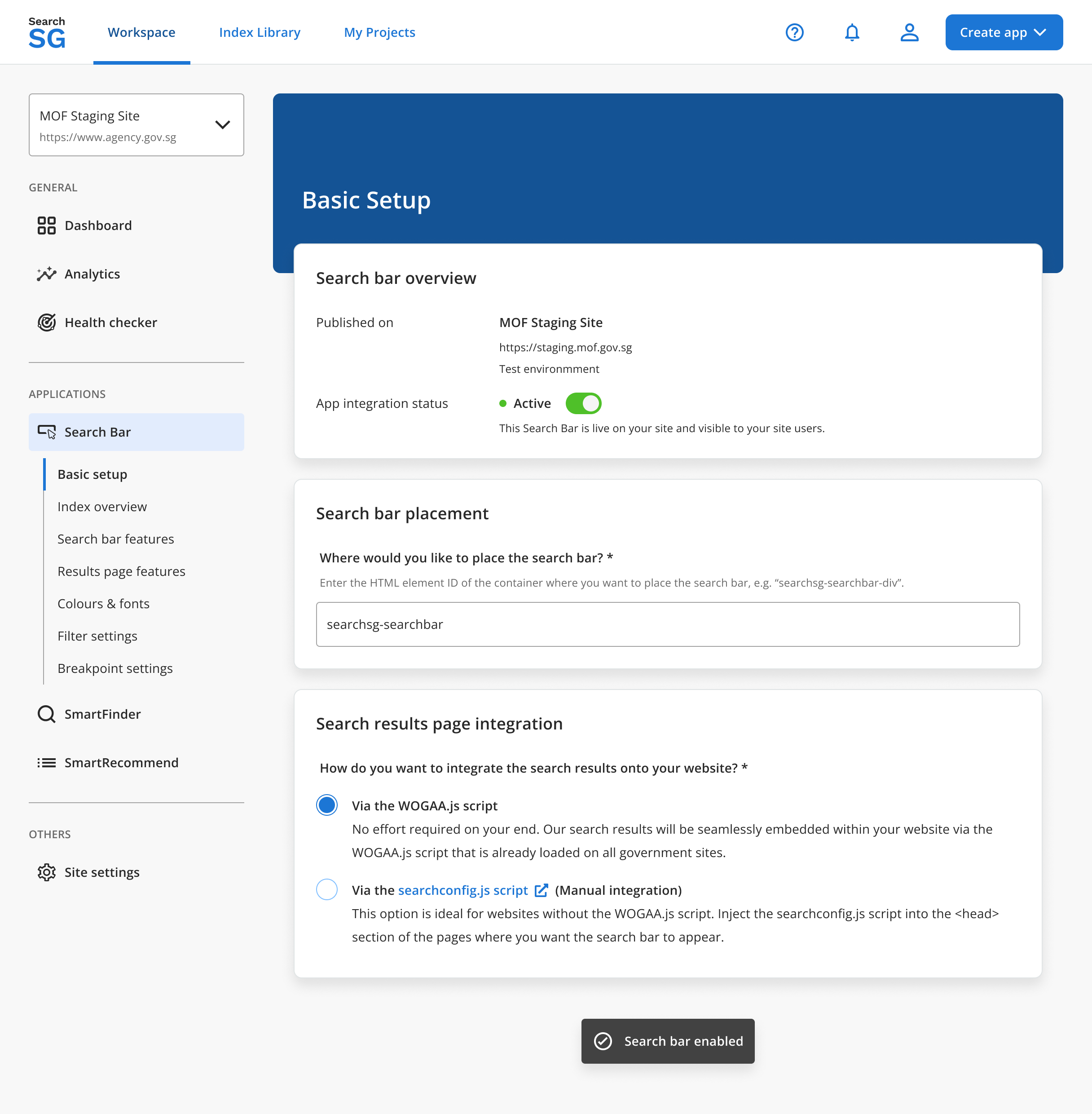 SearchSG Admin Portal User Guide