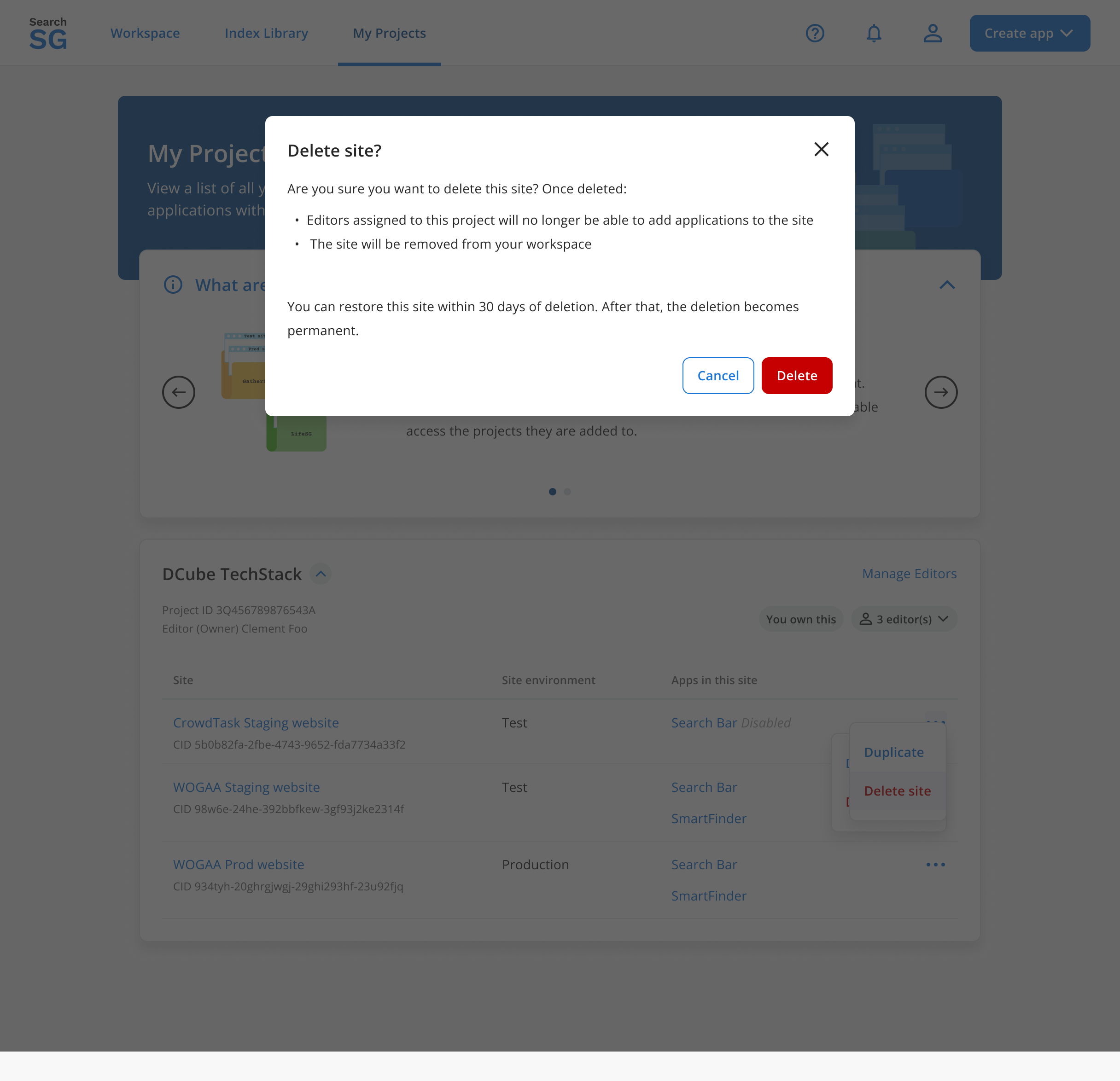 SearchSG Admin Portal User Guide