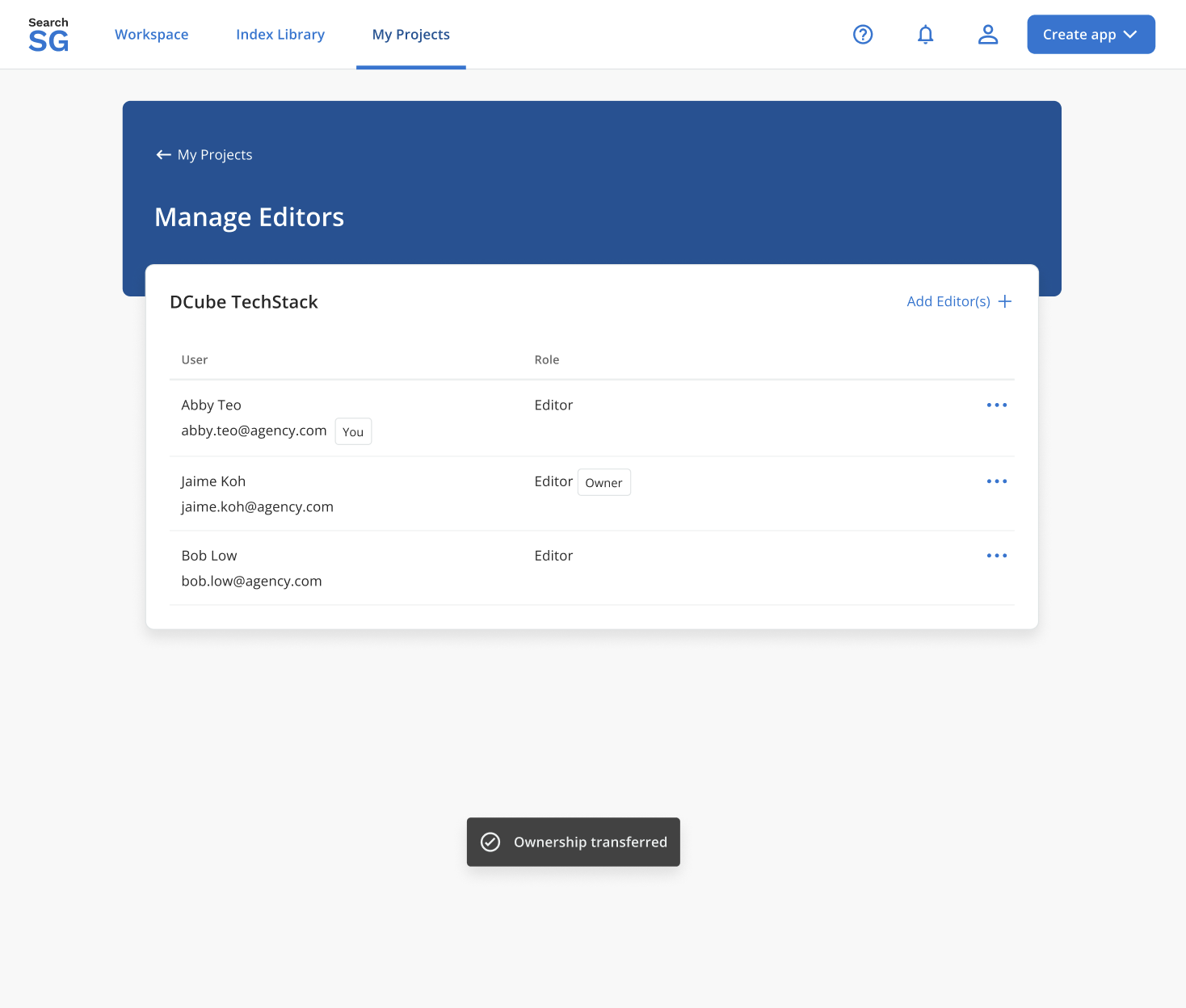 SearchSG Admin Portal User Guide