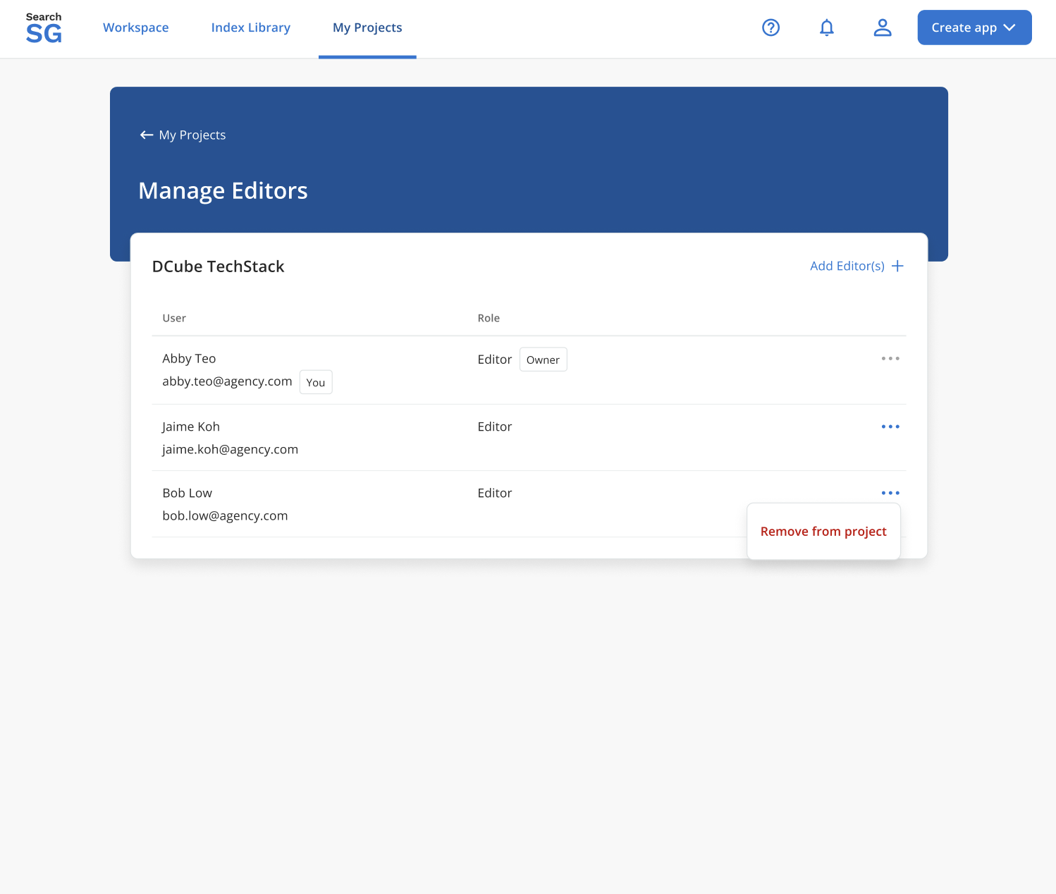 SearchSG Admin Portal User Guide