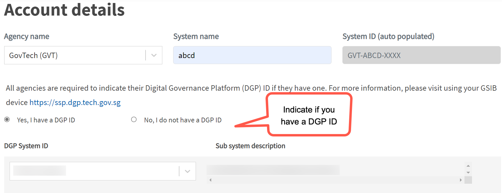 Create system account