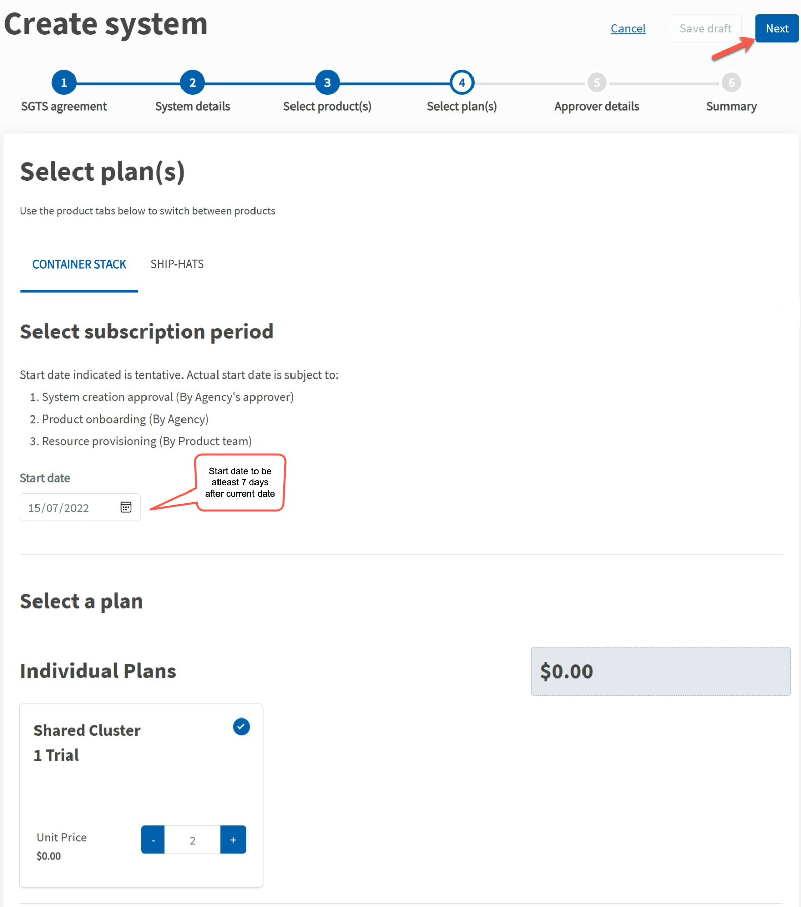 Create system account