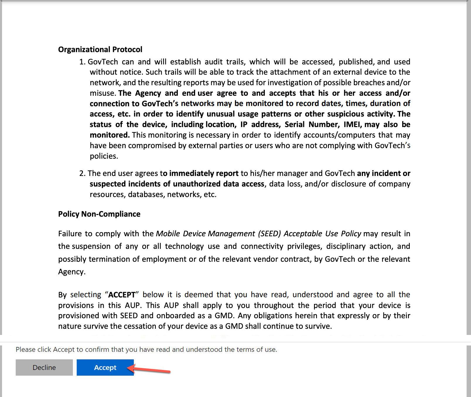 Onboard public officer