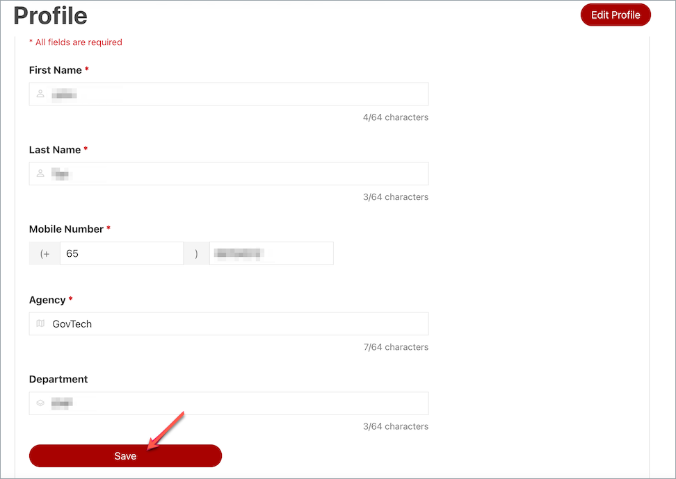 Edit TechPass profile